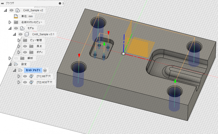 Fusion360 CAMの実践／切削加工用パス作成・穴加工編 | じじぃの引出し