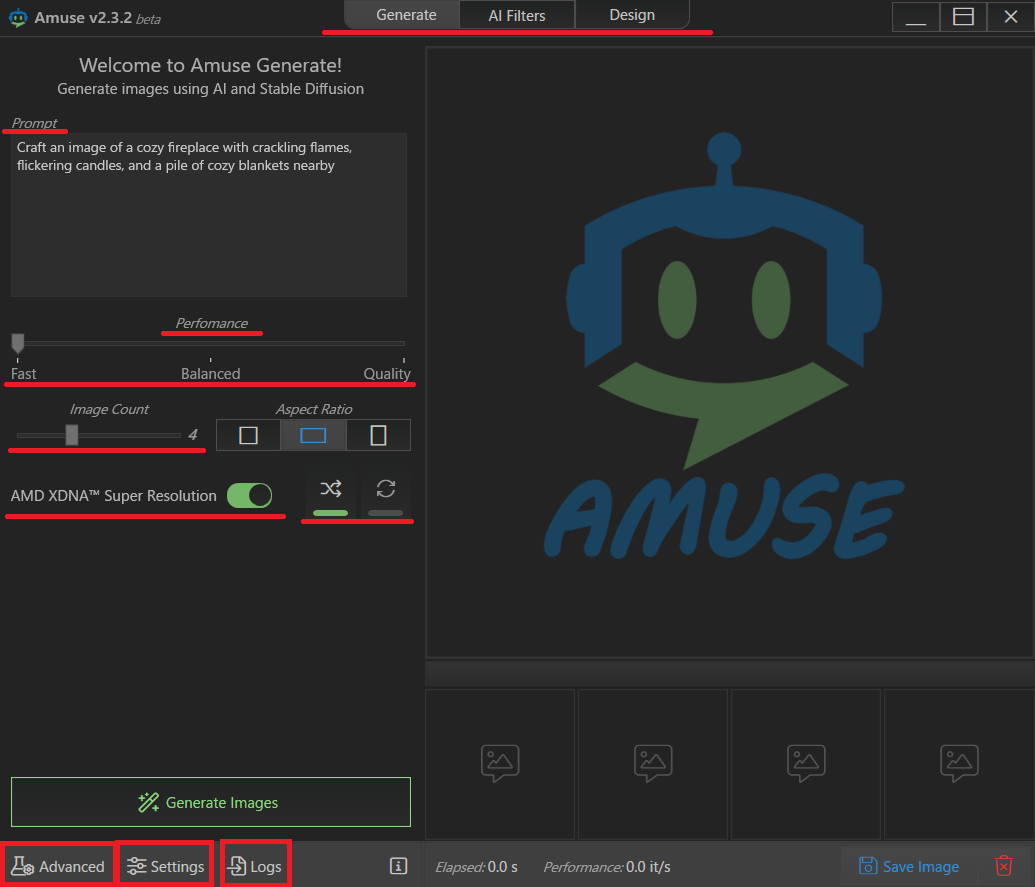 ローカル画像生成AI、「AMD AmuseV2.3.2」の画像生成を試す。EZモード編。 | じじぃの引出し